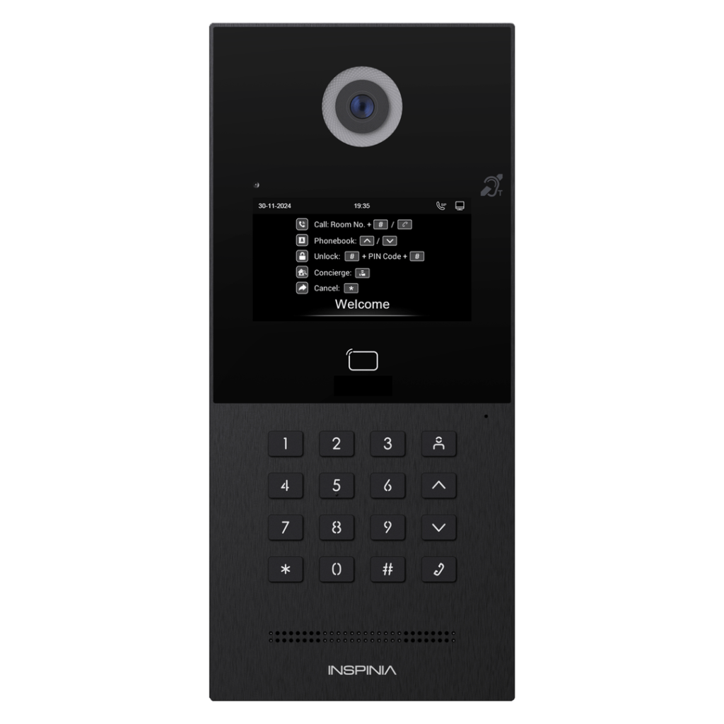 INSPINIA 4.3" Keypad Outdoor Intercom – VOIP with Display - Letronic
